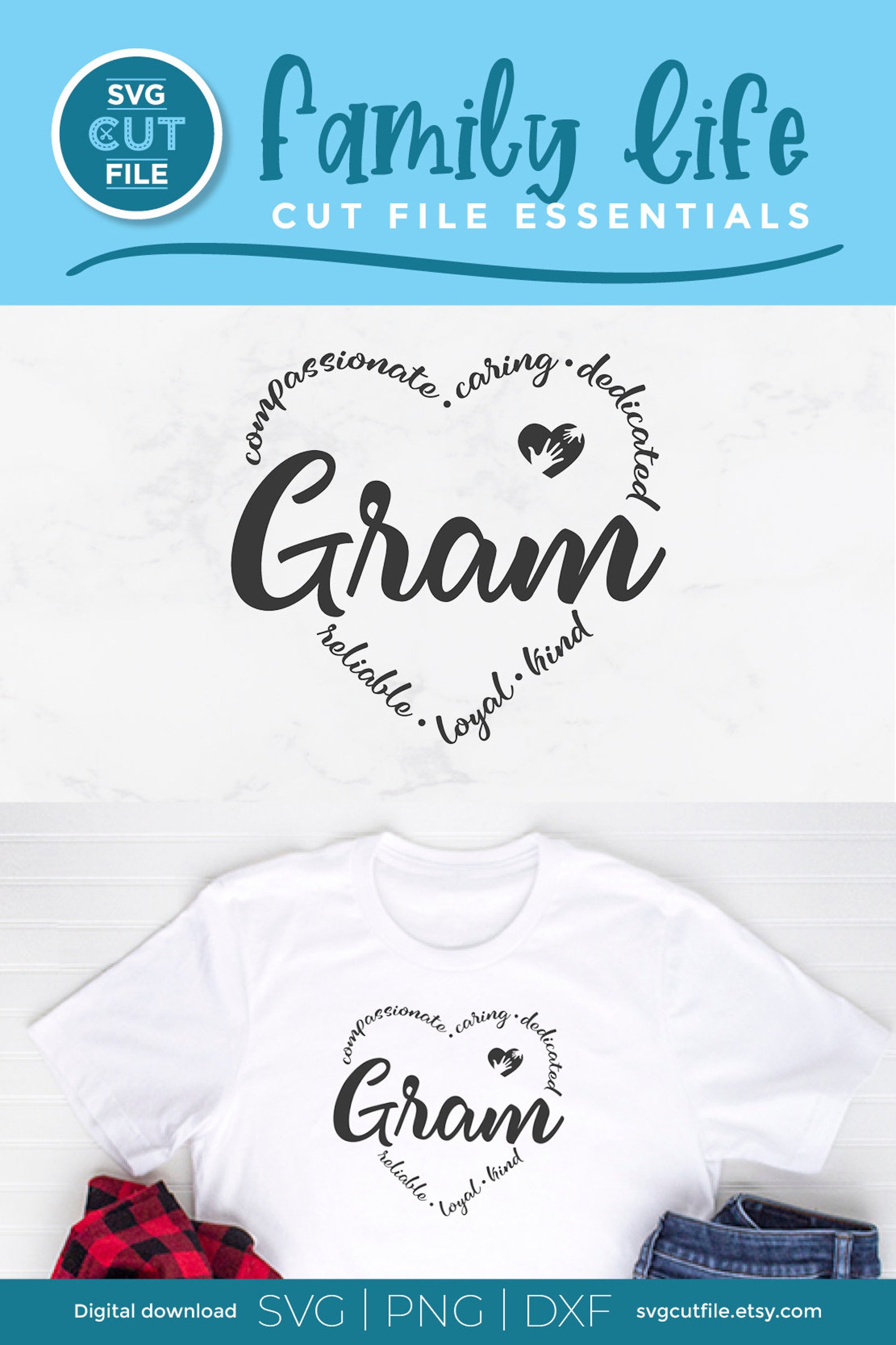 Gram Svg Gram Heart Svg Grandma Gram Svg Cute Gram Gift - Etsy