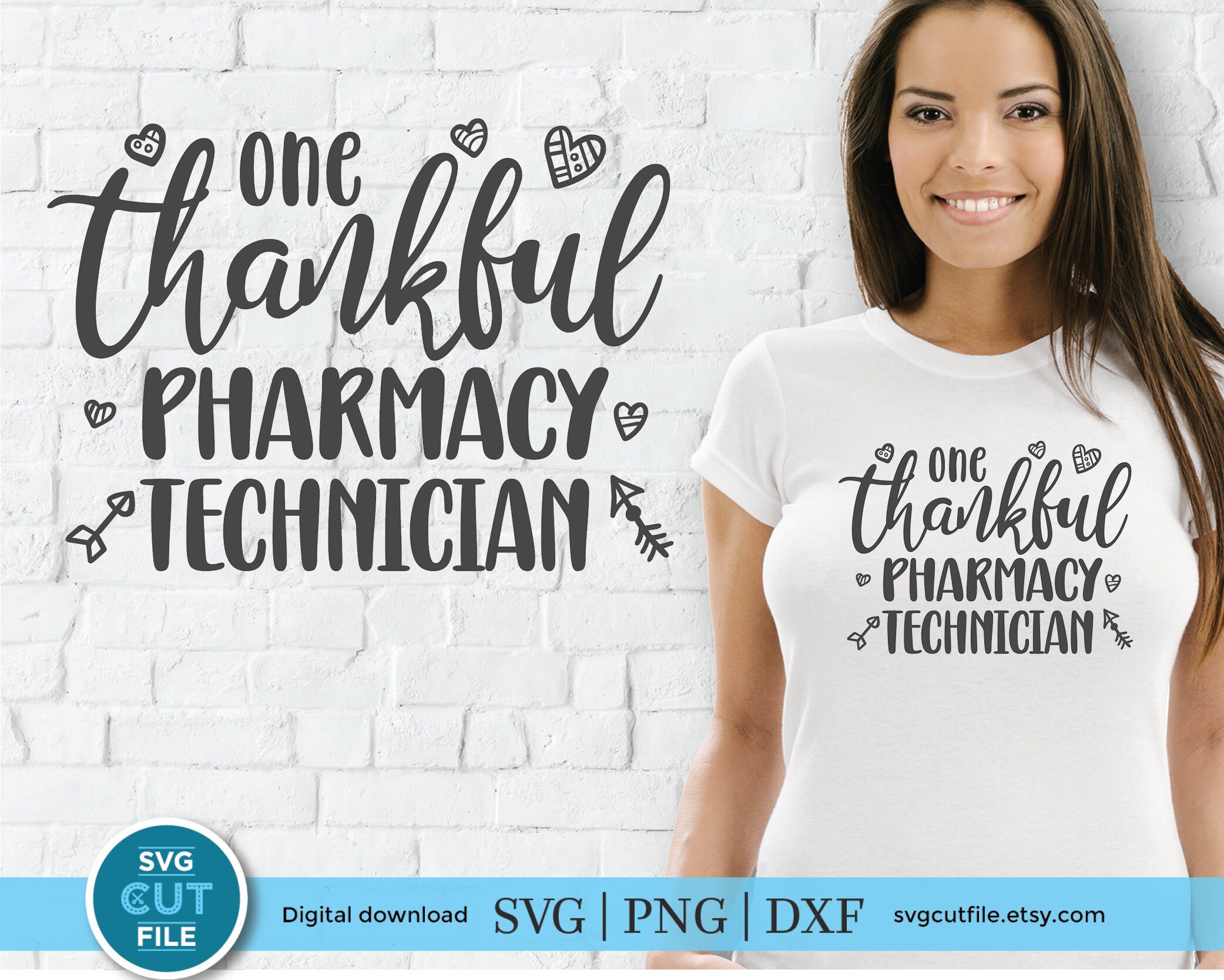 Pharmacy Technician Svg, Pharmacy Tech Svg, One Thankful Pharmacy Tech ...