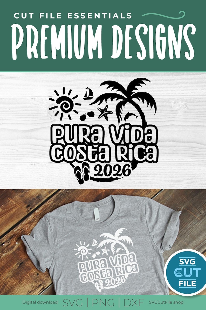 Costa Rica SVG, Pura Vida Costa Rica, 2026 SVG, Vacation Png, Costa ...