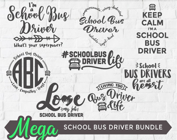 School Bus Driver SVG and Cut Files for Crafters - Etsy Canada