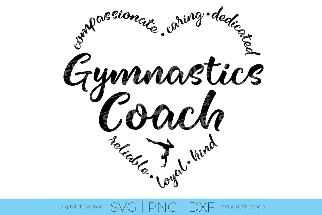 Gymnastics Coach Svg, Coach Svg, Coach Appreciation, Tumbling Svg ...