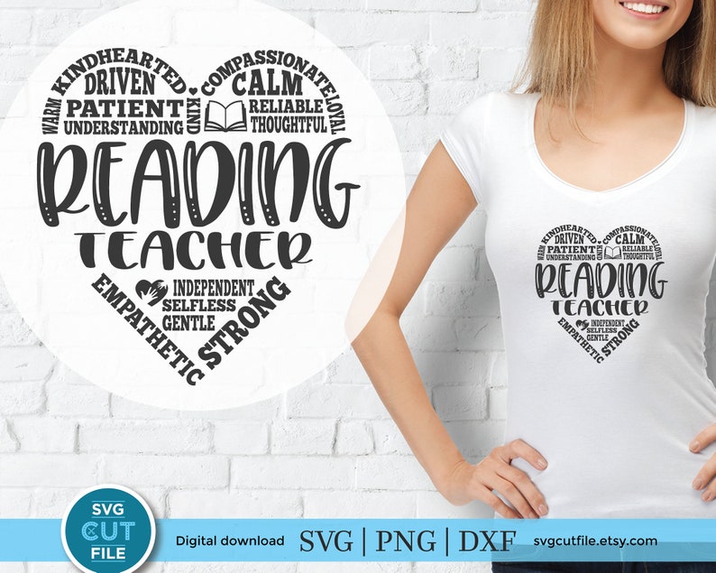 Reading Teacher Svg Read Svg Title 1 Teacher Svg Title One - Etsy