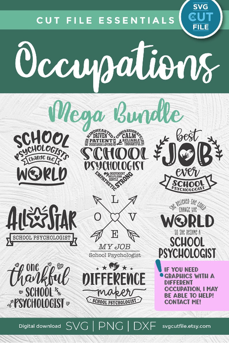 School Psychologist Svg School Psychology Bundle Svg Psych - Etsy