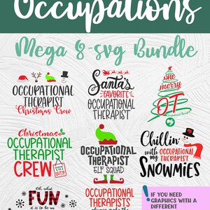 Christmas Occupational Therapist Svg Bundle, OT SVG, Occupational ...