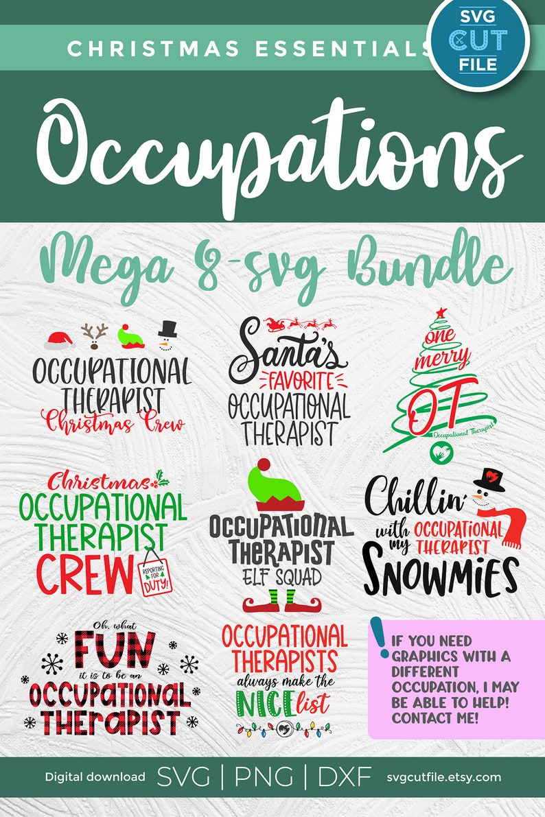 Christmas Occupational Therapist Svg Bundle OT SVG - Etsy