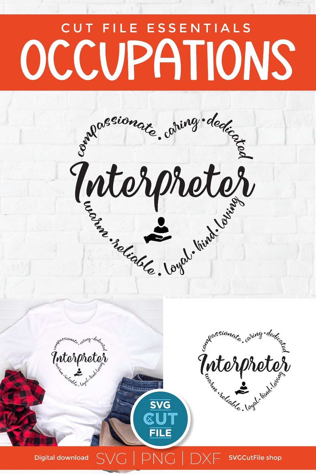 Interpreter Svg, Appreciation, Sign Language, ASL Svg, Interpreter Gift ...
