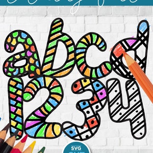 Coloring Book OTF Coloring Book Font Printable Font Adult - Etsy