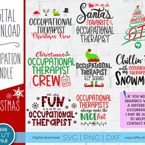 Christmas Occupational Therapist Svg Bundle, OT SVG, Occupational ...