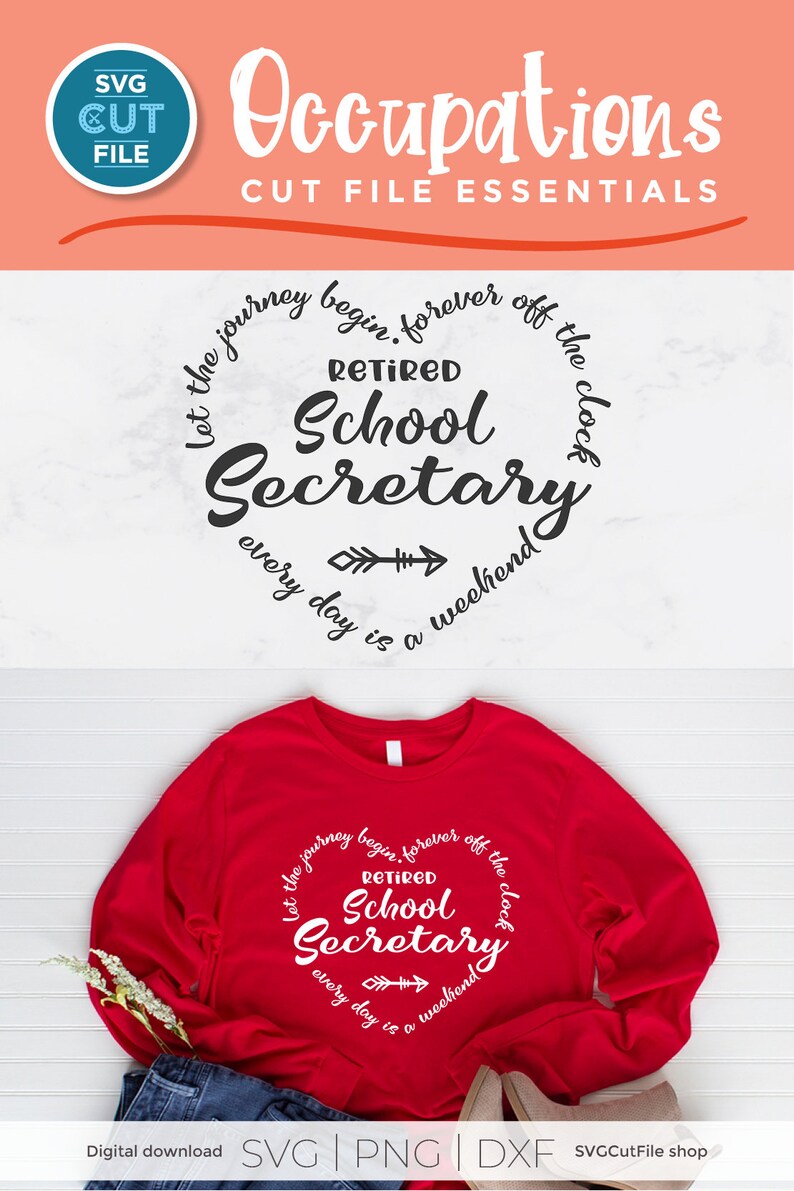 Retired School Secretary Svg, Retiring Secretary Svg, School Secretary ...