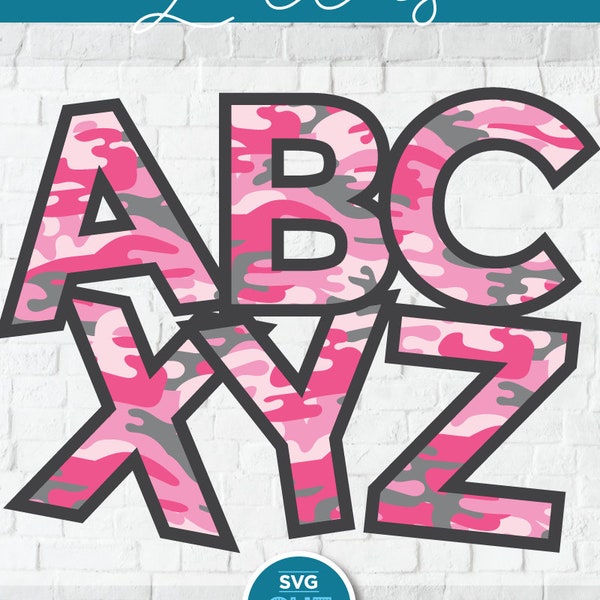 Camo Letters - Etsy