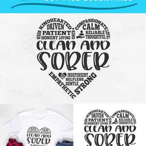 Sober Svg, Clean Sober Svg, Addiction Recovery Svg, Clean Svg ...