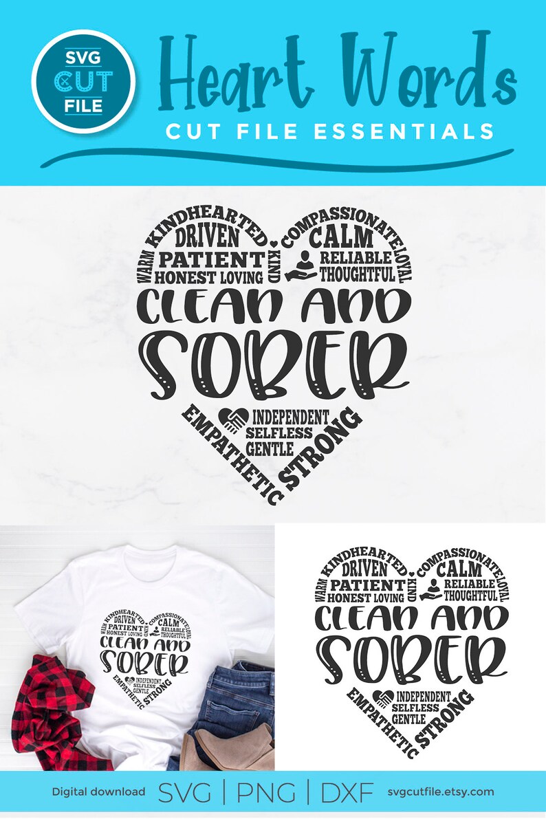 Sober Svg, Clean Sober Svg, Addiction Recovery Svg, Clean Svg ...