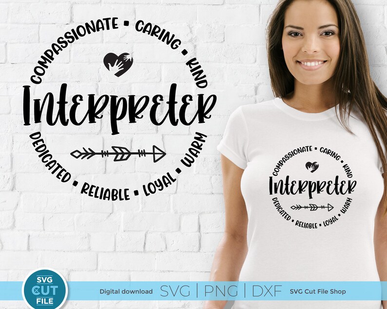 Interpreter Svg, Appreciation, Sign Language, ASL Svg, Interpreter Gift ...