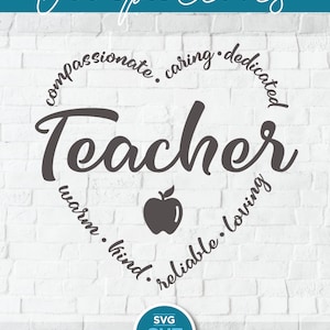 Teacher Appreciation Svg, Teacher Word Art, School Svg, Teacher Day Svg ...