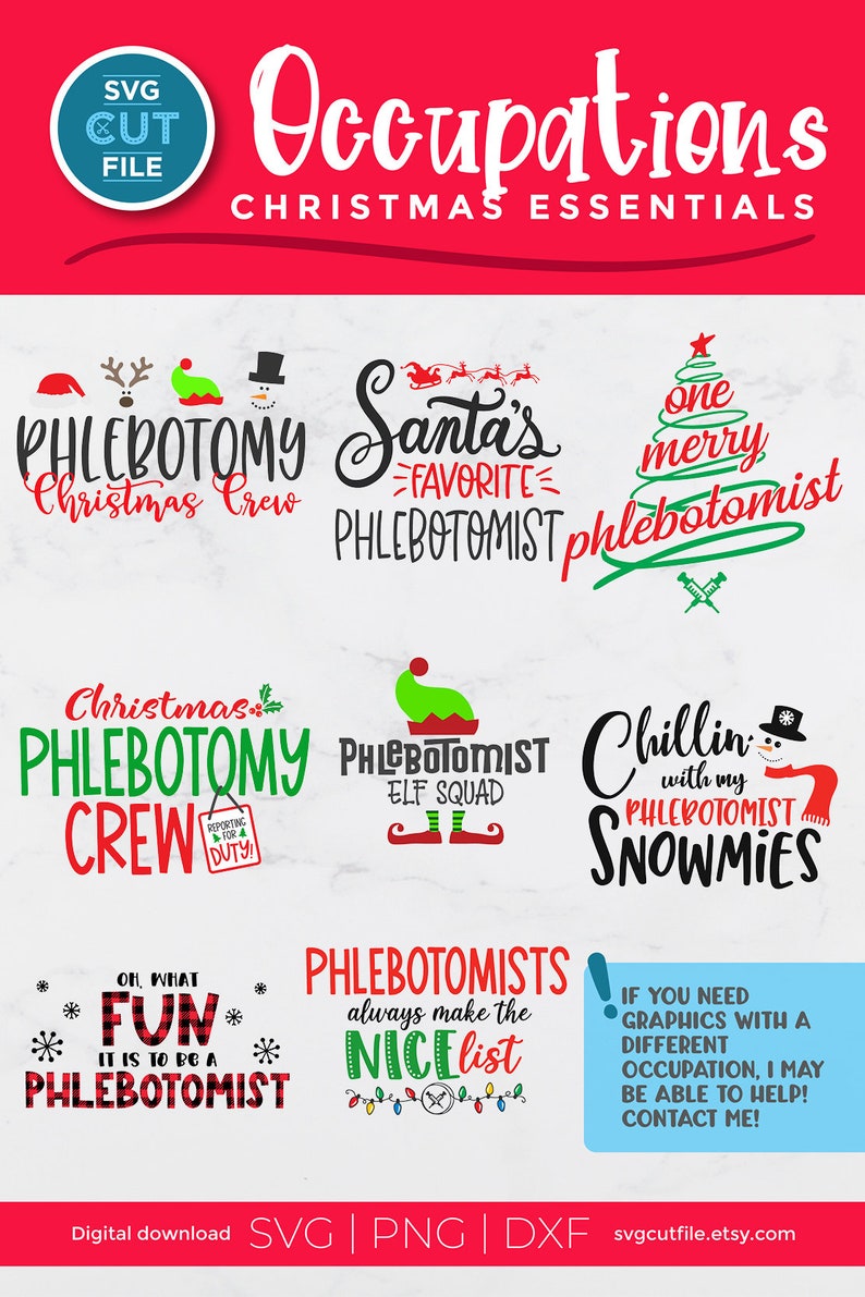 Christmas Phlebotomist Svg Bundle Phlebotomist SVG Christmas - Etsy