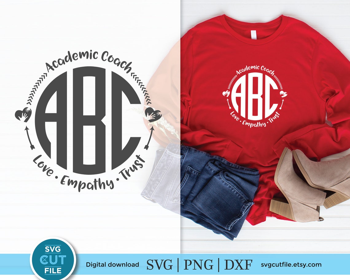 Academic Coach Svg Ac Svg Monogram Font Monogram Svg - Etsy