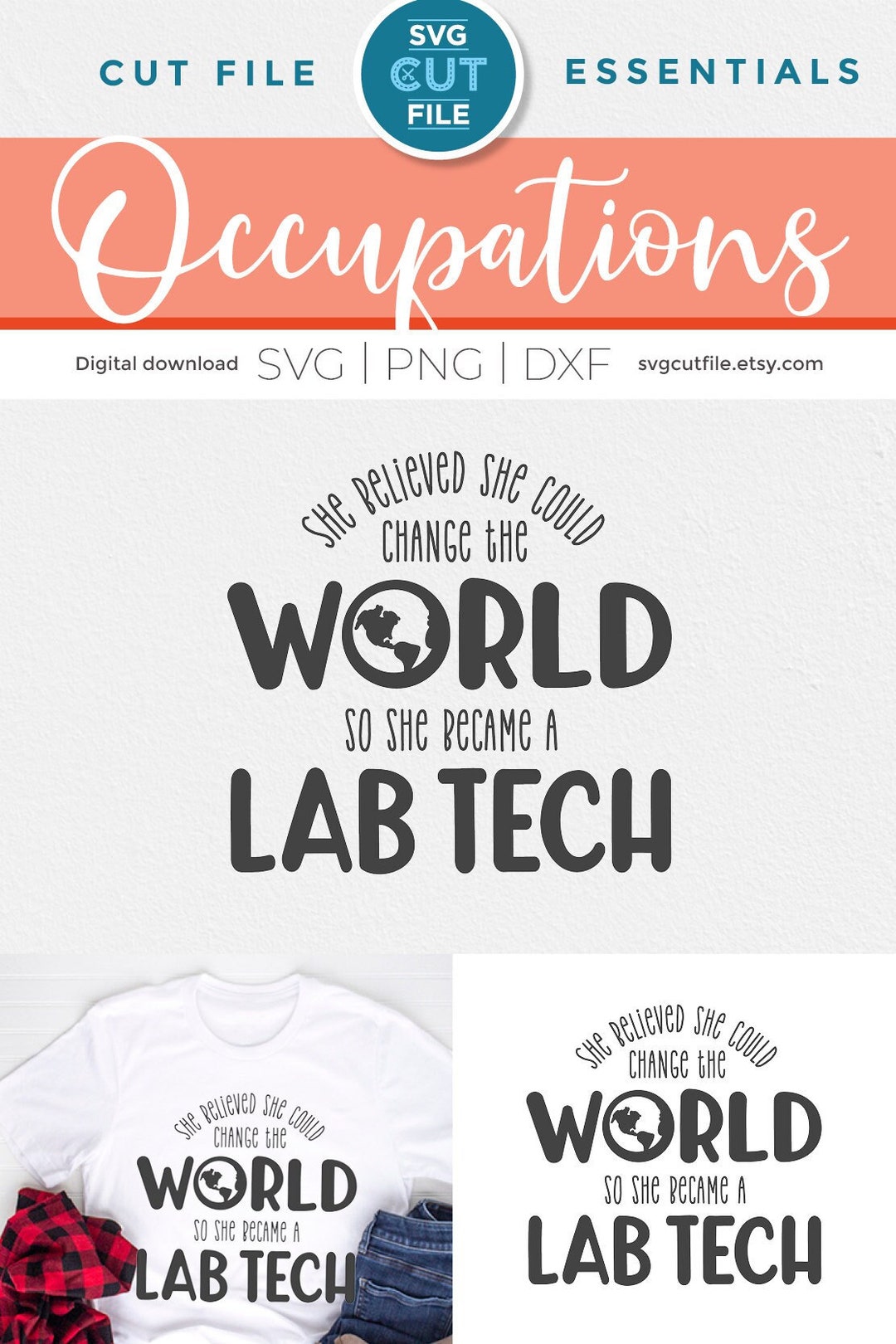 Lab Tech Svg, Laboratory Technician Svg, She Believed, Change the World ...