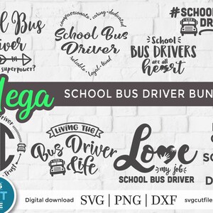 Bus Driver Svg Bundle, Bus Driver Svg, Back to School, Appreciation ...