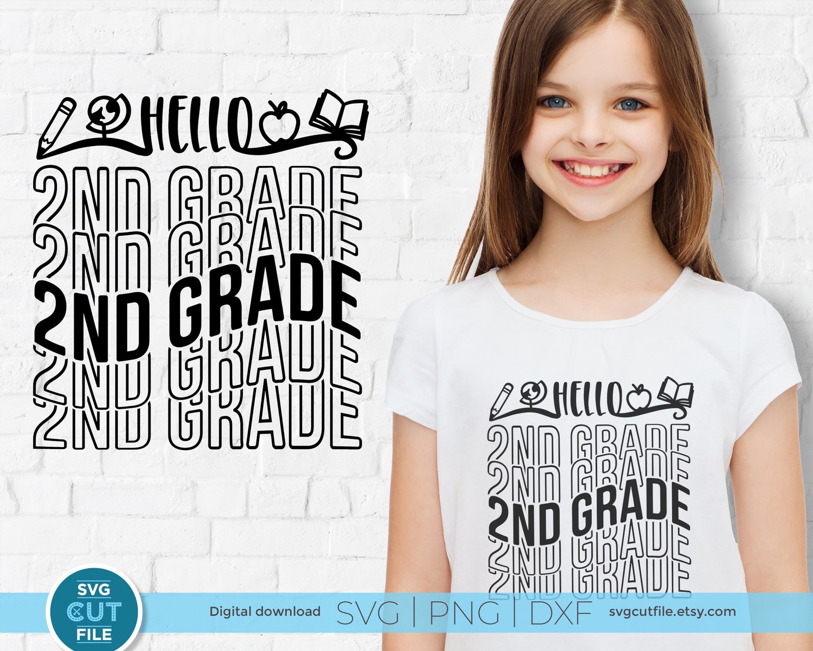 2nd Grade Svg 2nd Grader Svg Second Grade Teacher Svg - Etsy