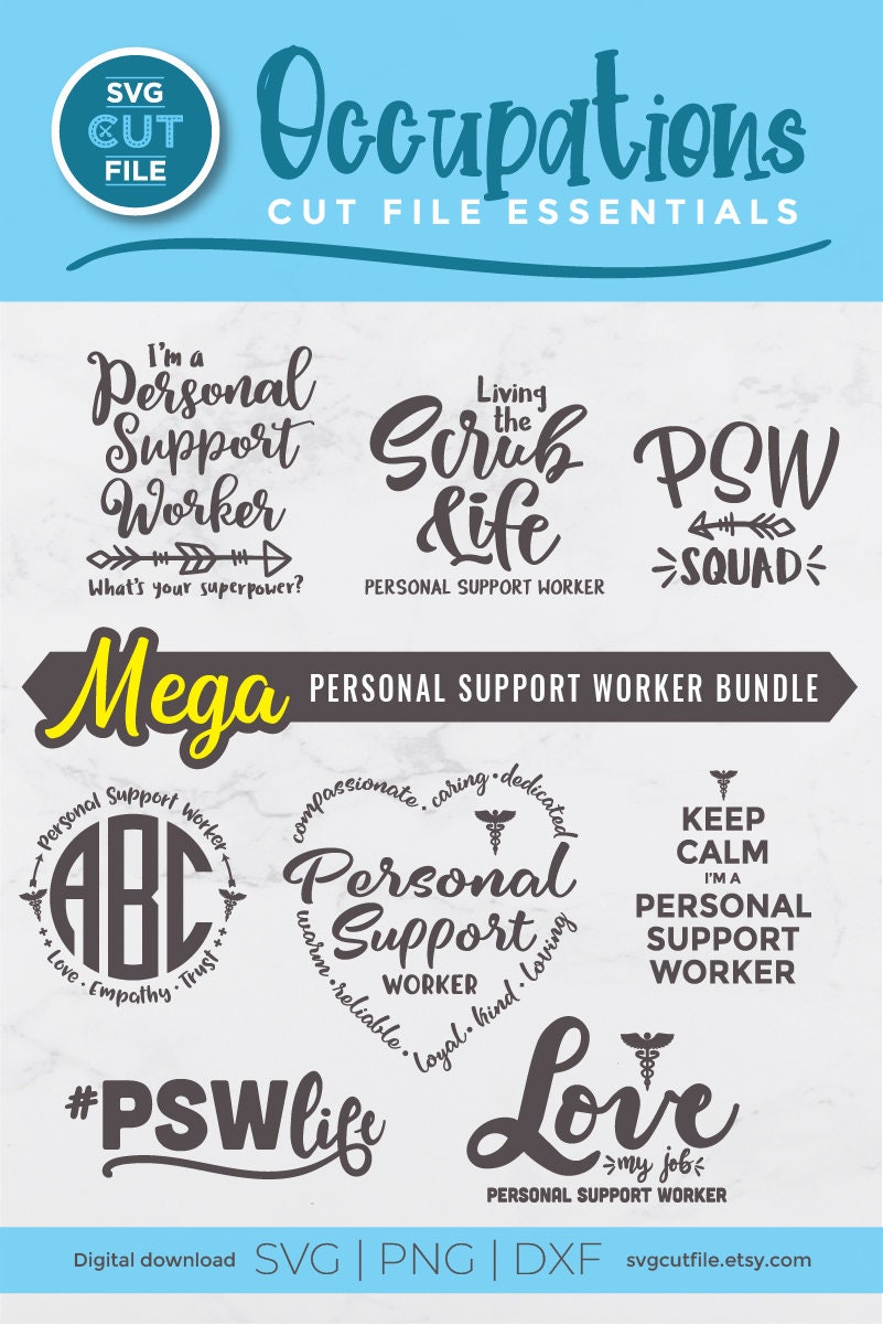 Personal Support Worker Svg Psw Svg Caregiver Svg Psw | Etsy