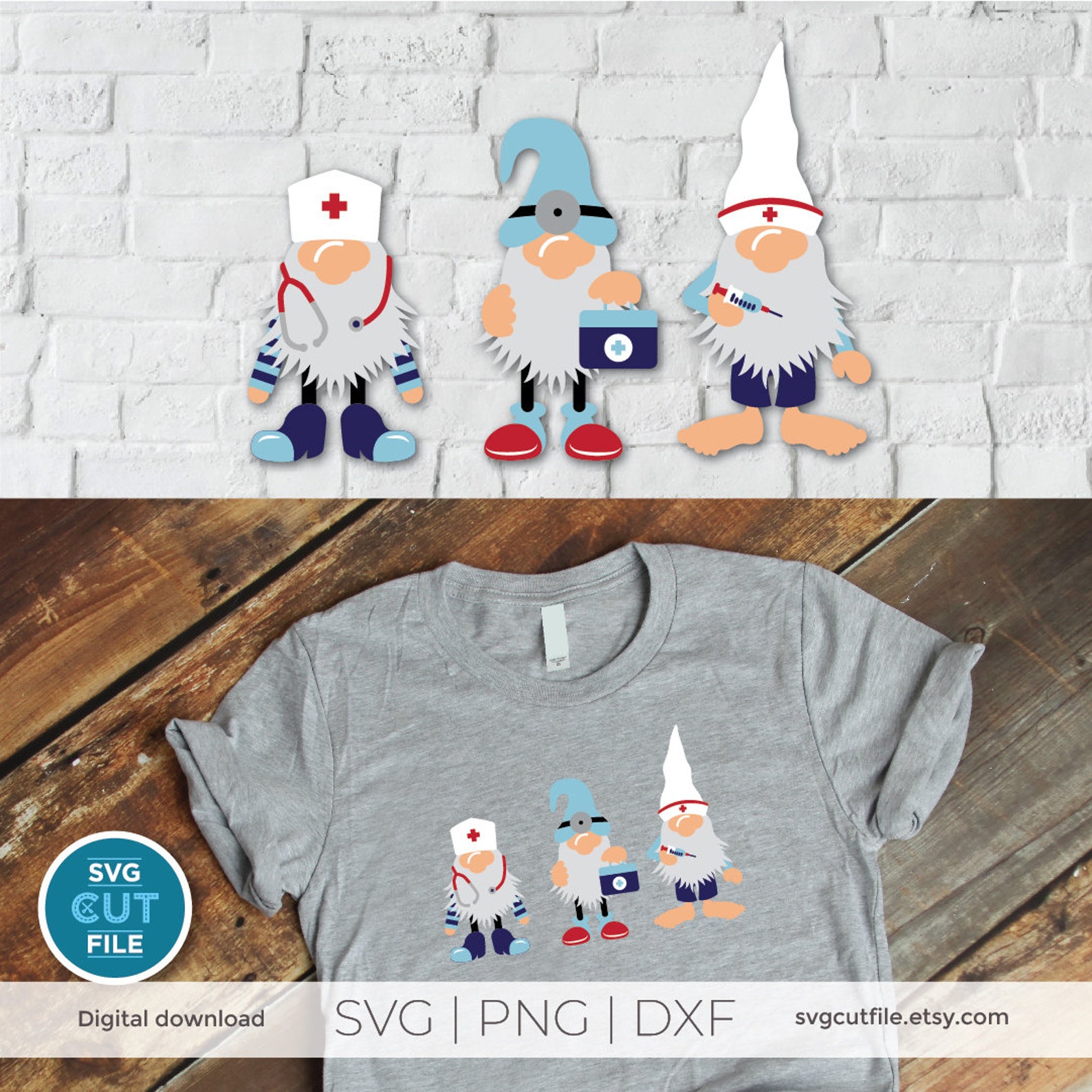 Nurse Gnome Svg Doctor Gnomes Svg Medical Gnomes Svg - Etsy