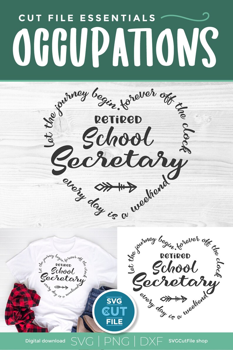 Retired School Secretary Svg, Retiring Secretary Svg, School Secretary ...