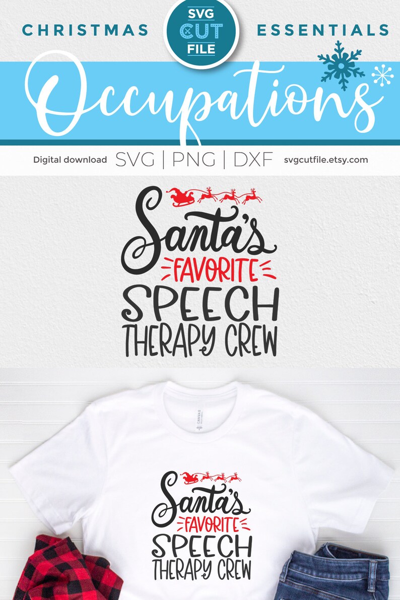 Christmas Speech Therapy Svg Santas Favorite Speech Therapy - Etsy