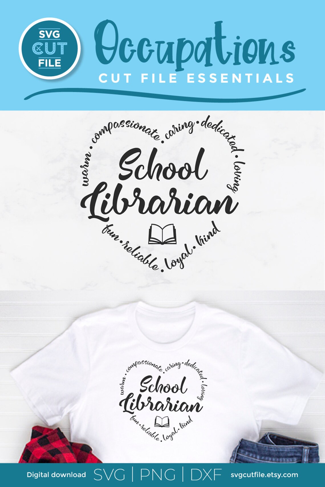 School Librarian Svg Librarian Svg Library Svg School - Etsy