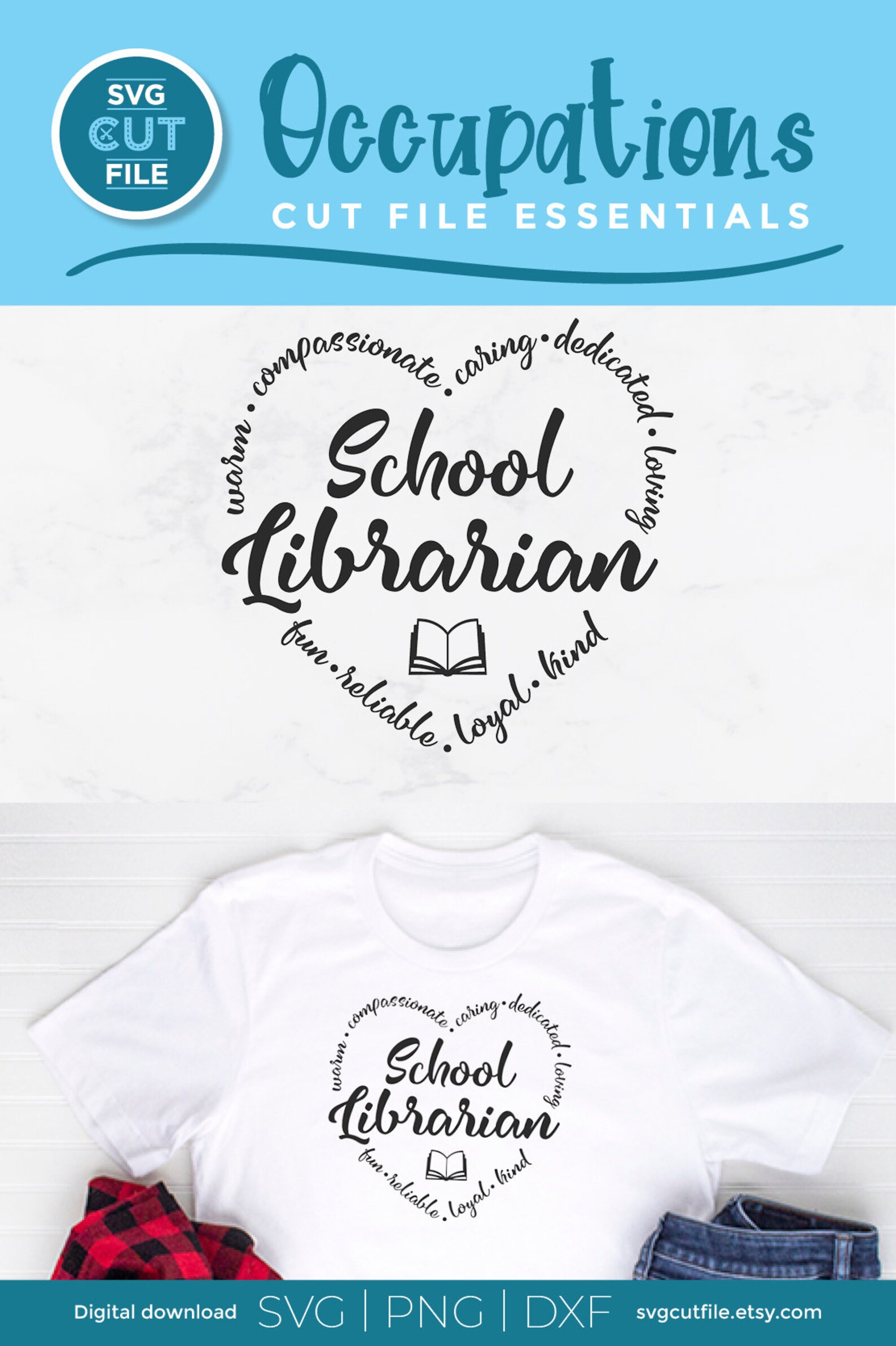 School Librarian Svg Librarian Svg Library Svg School - Etsy