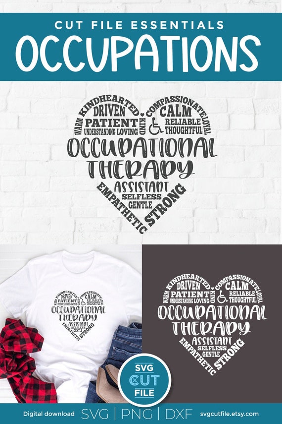 Occupational Therapy Assistant Svg OTA Svg Heart Shape Svg | Etsy