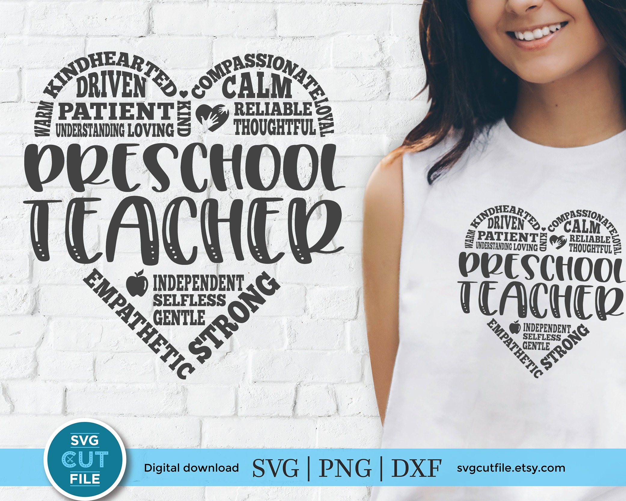 Preschool Teacher Svg, Preschool Svg, Preschool Heart Svg, First Day of ...