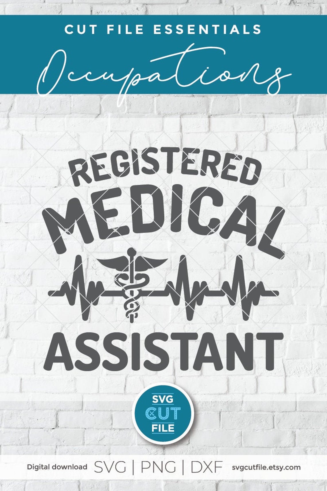 Registered Medical Assistant Svg RMA Svg Ekg Svg RMA Life - Etsy