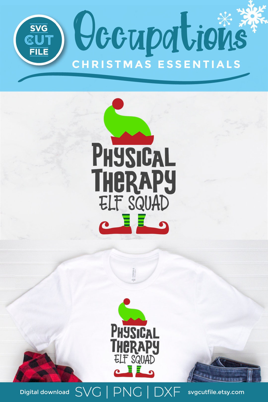 Christmas Physical Therapy Svg, Physical Therapist Elf Svg, Physical ...
