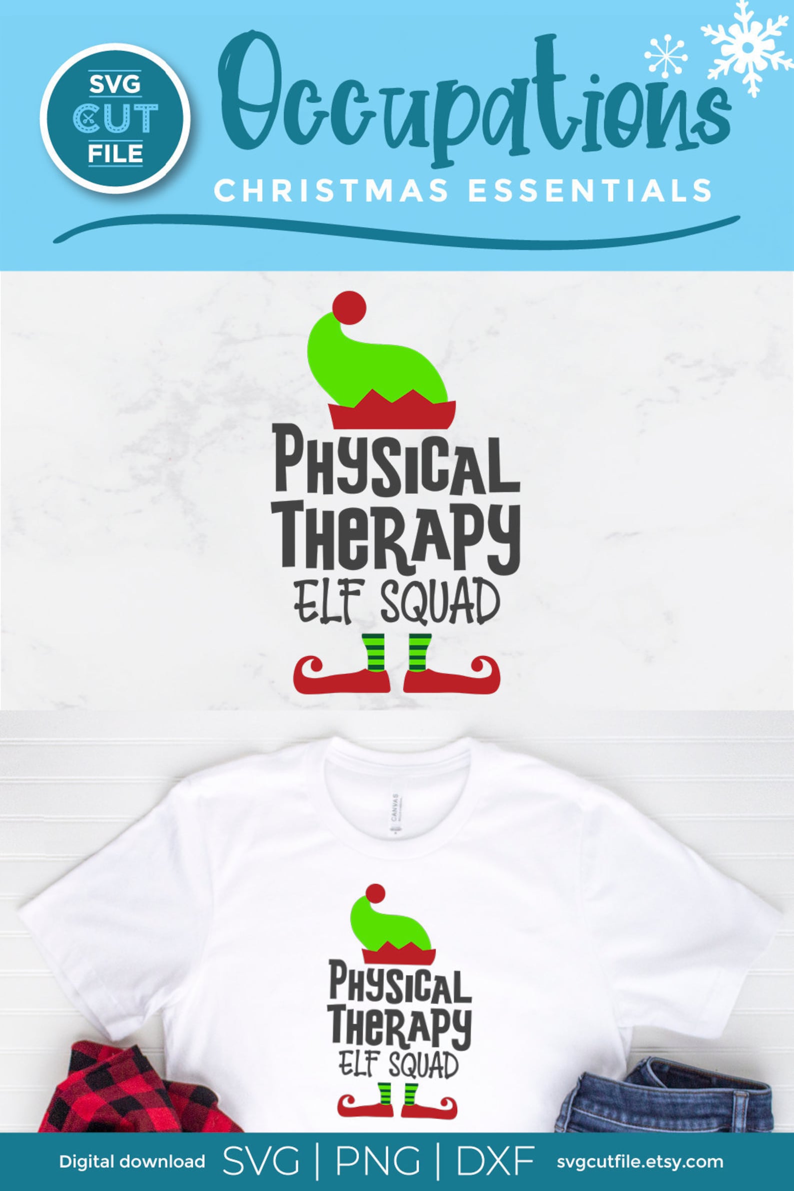 Christmas Physical Therapy Svg Physical Therapist Elf Svg - Etsy