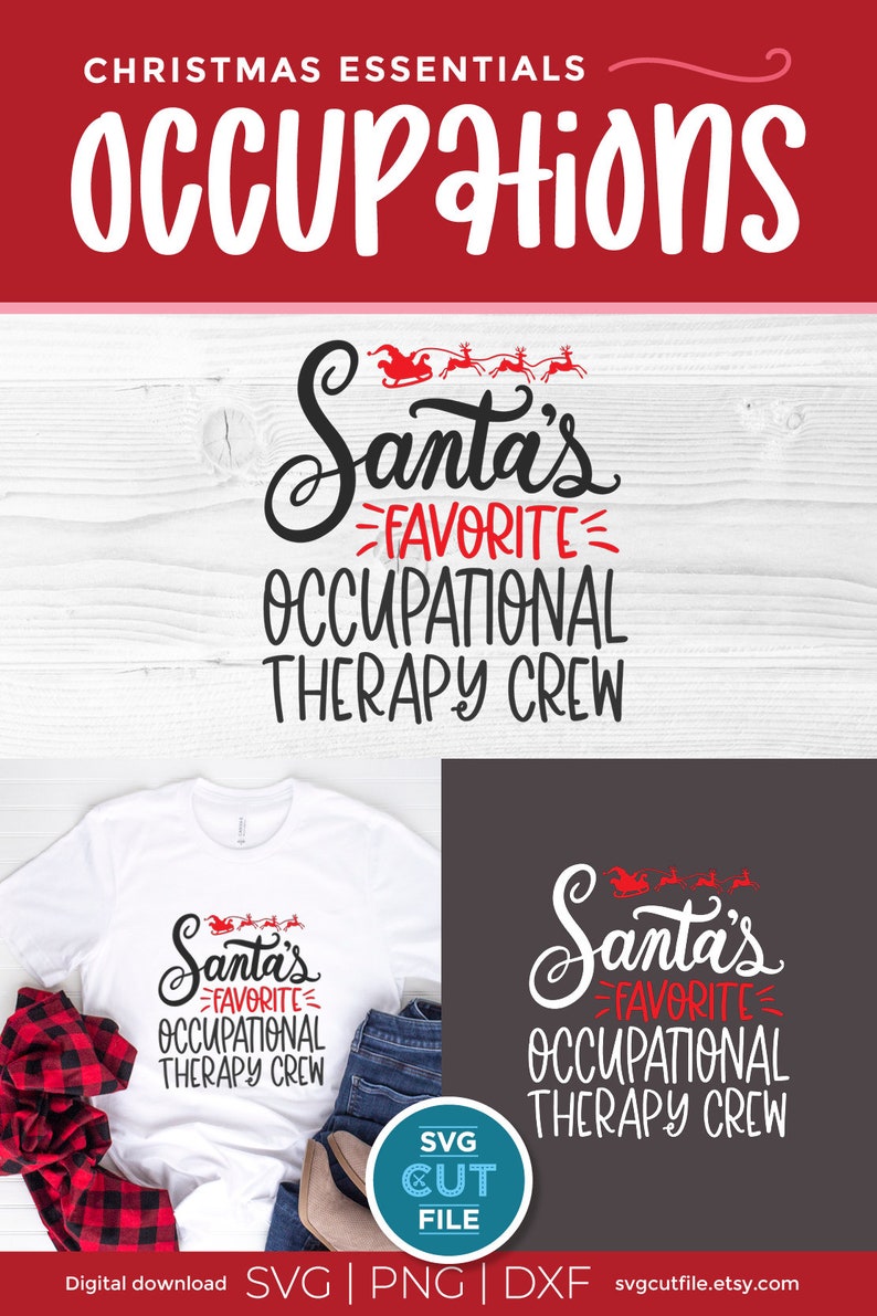 Christmas Occupational Therapy Svg, Santas Favorite OT Svg, Holiday ...