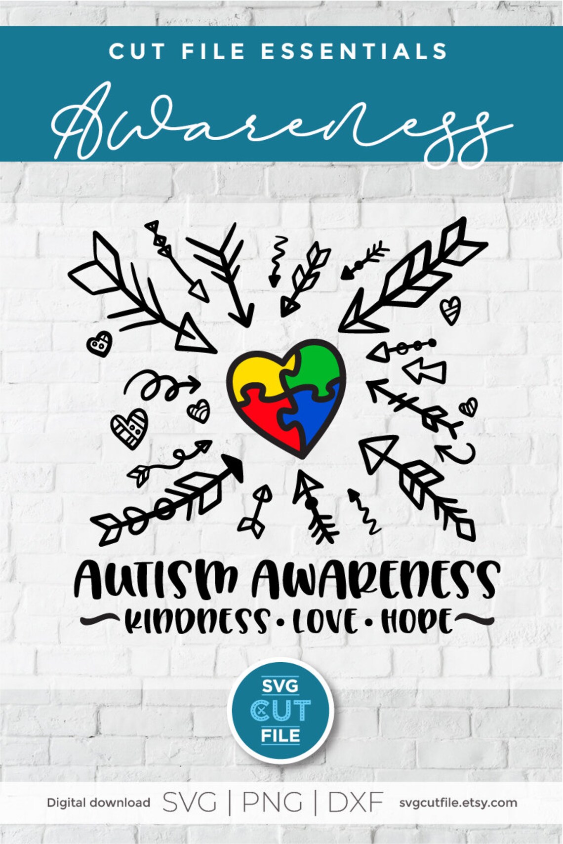 Autism Svg Autism Awareness Svg Rainbow Puzzle Ribbon Svg | Etsy