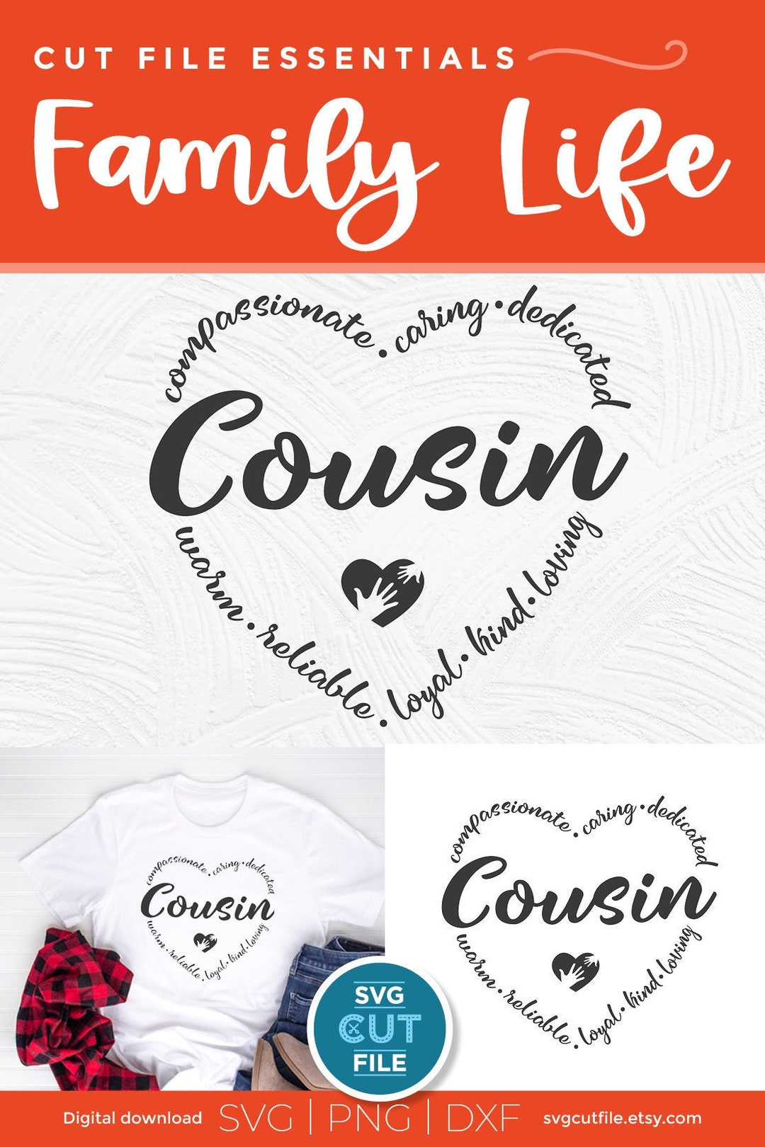 Cousin Svg, Cousins Day Svg, Cousin's Day, Cousin Heart Svg, Best ...