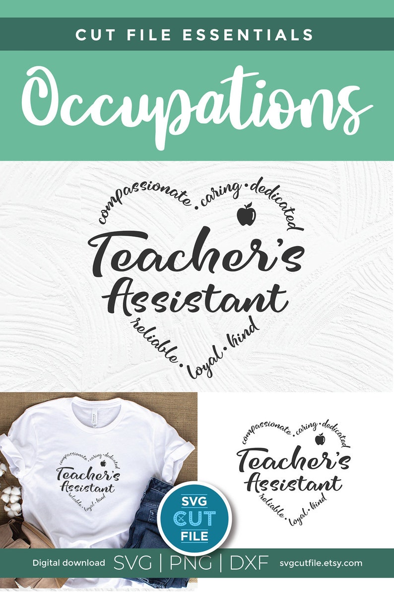 Teacher's Assistant Svg Teachers Assistant Svg - Etsy