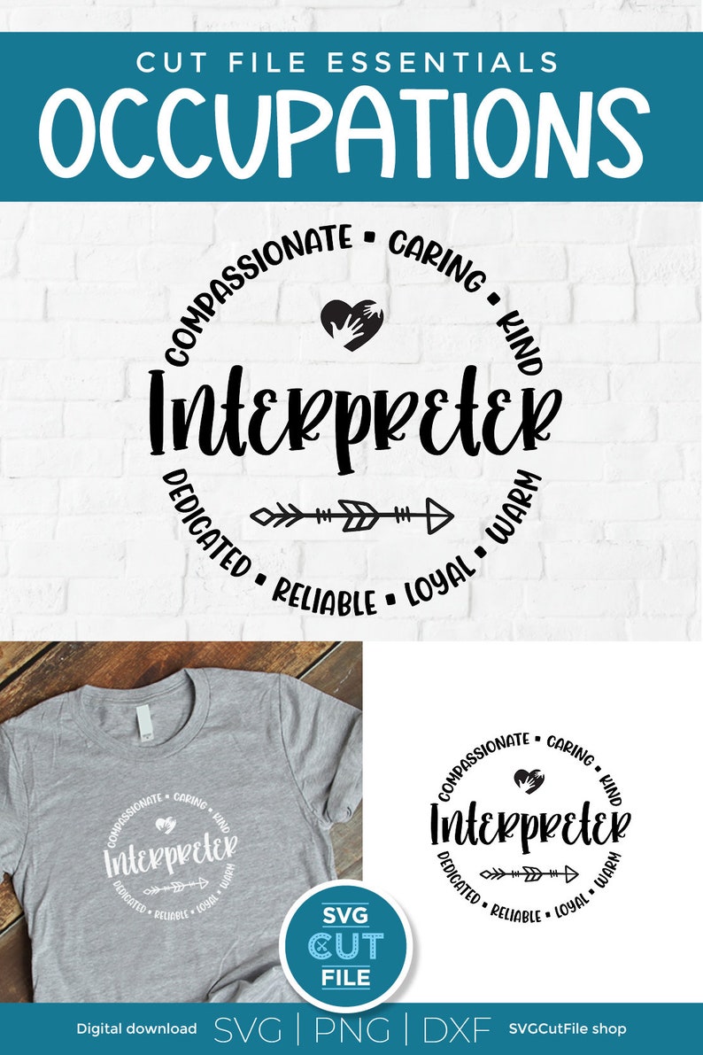 Interpreter Svg, Appreciation, Sign Language, ASL Svg, Interpreter Gift ...