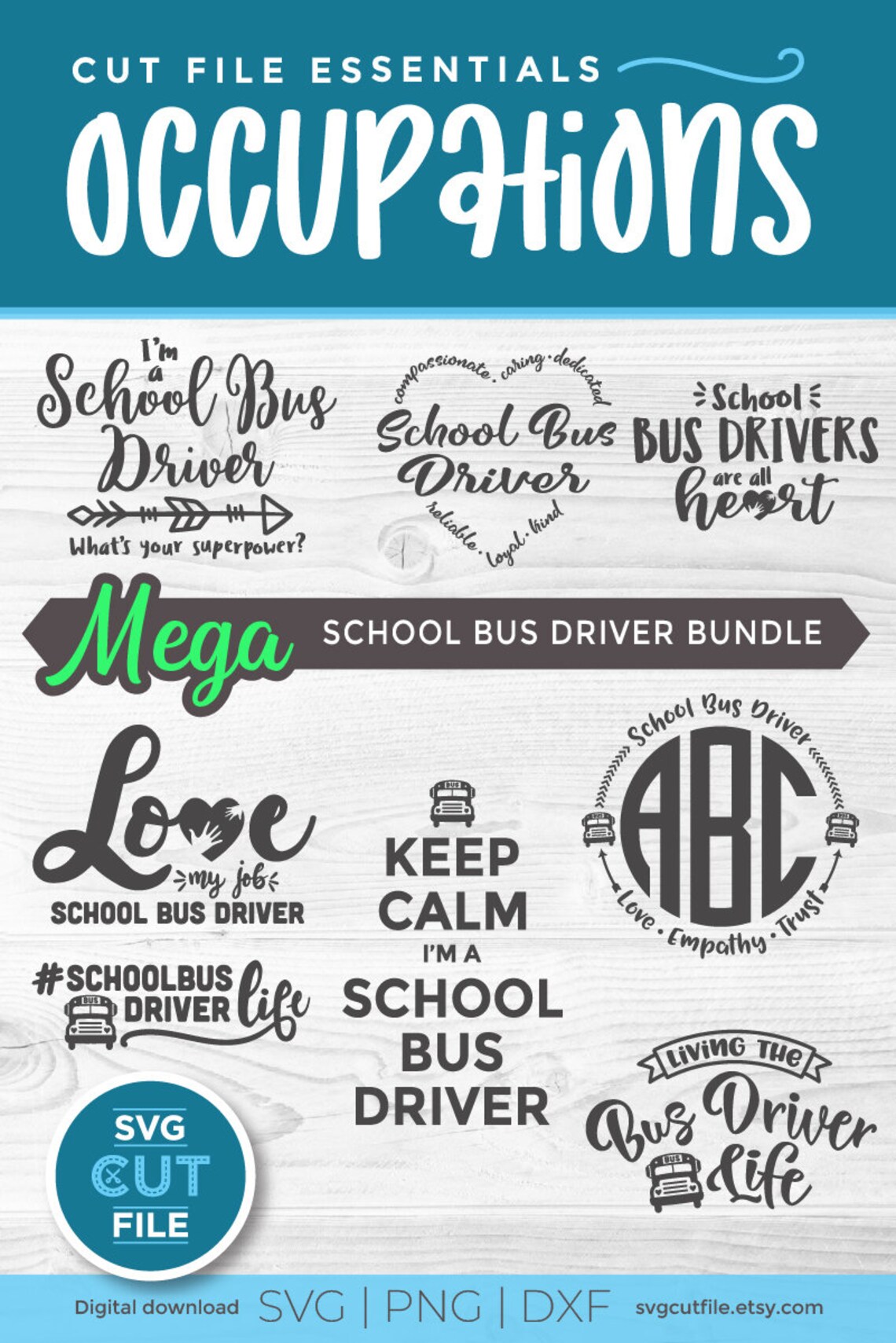 Bus Driver Svg Bundle Bus Driver Svg Back to School - Etsy