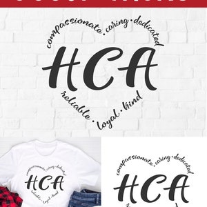 HCA Svg, Health Care Aid, HCA Heart Svg, Health Care Aide, Svg Dxf Png ...