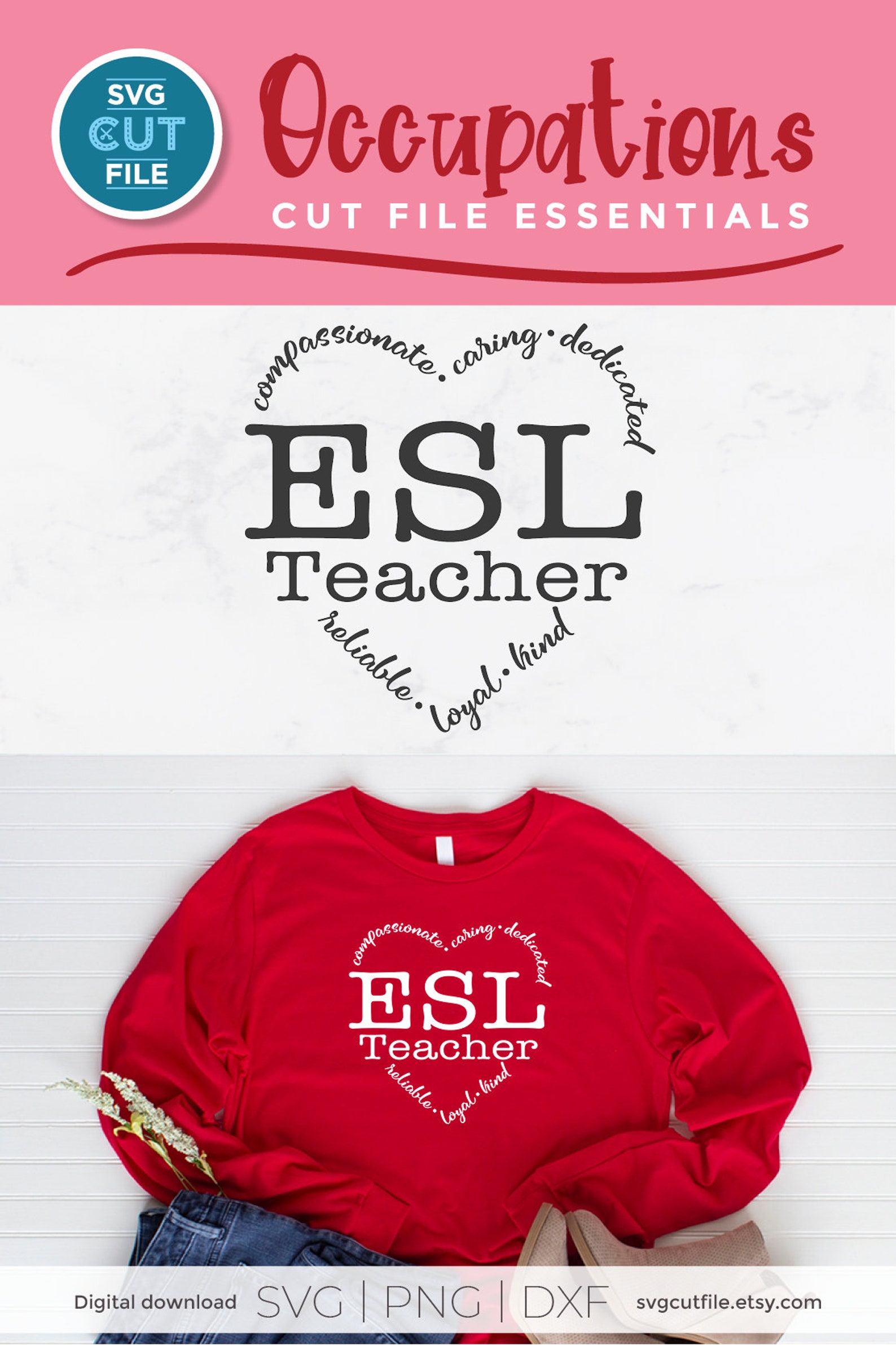 ESL Teacher Svg, English as a Second Language Teacher Svg, School Svg ...