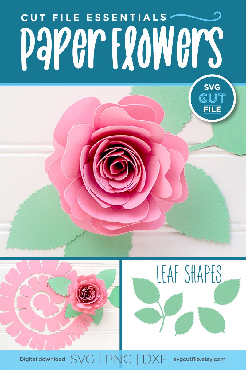 Rolled Rose Svg, Rolled Flower Svg, Rolled Paper Flowers Svg, Template ...