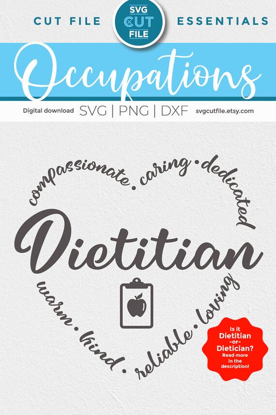 Dietitian Svg Registered Dietitian Student Nutritionist Rd - Etsy