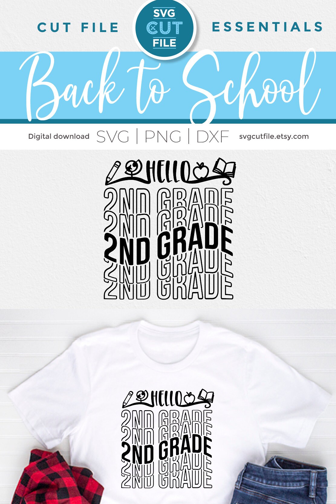 2nd Grade Svg, 2nd Grader Svg, Second Grade Teacher Svg, Second Grader ...