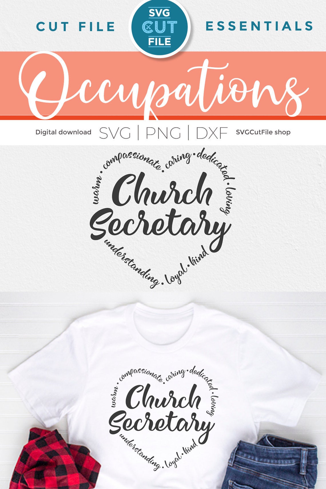 Church Secretary Svg Church Receptionist Svg Office | Etsy