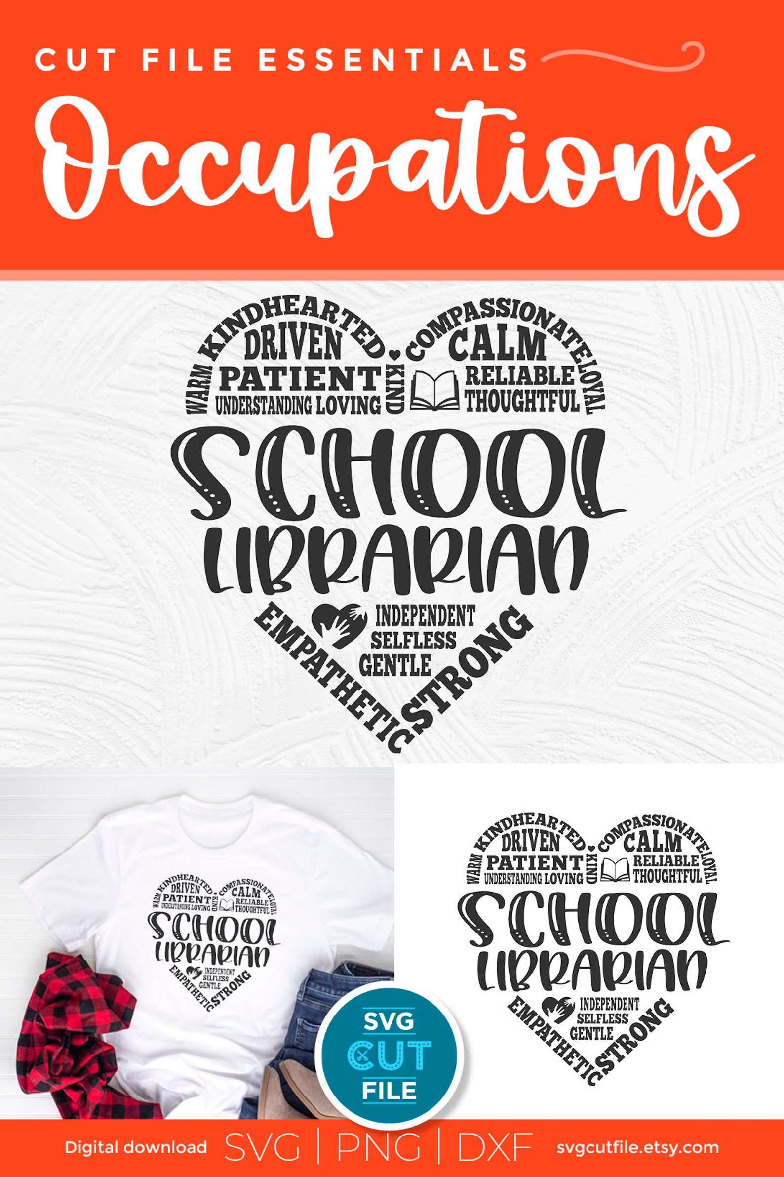 School librarian svg Librarian svg library svg school | Etsy