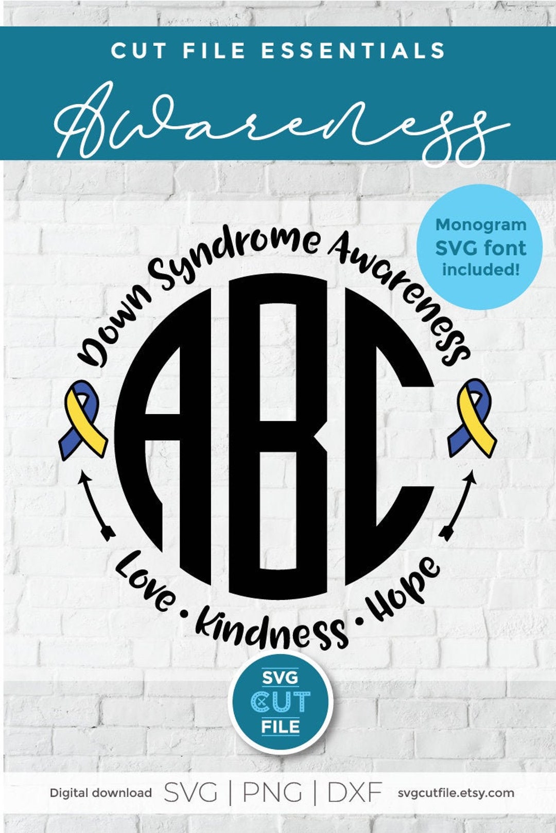 Down Syndrome Svg, Down Syndrome Awareness Svg, Svg Dxf Png, Monogram ...