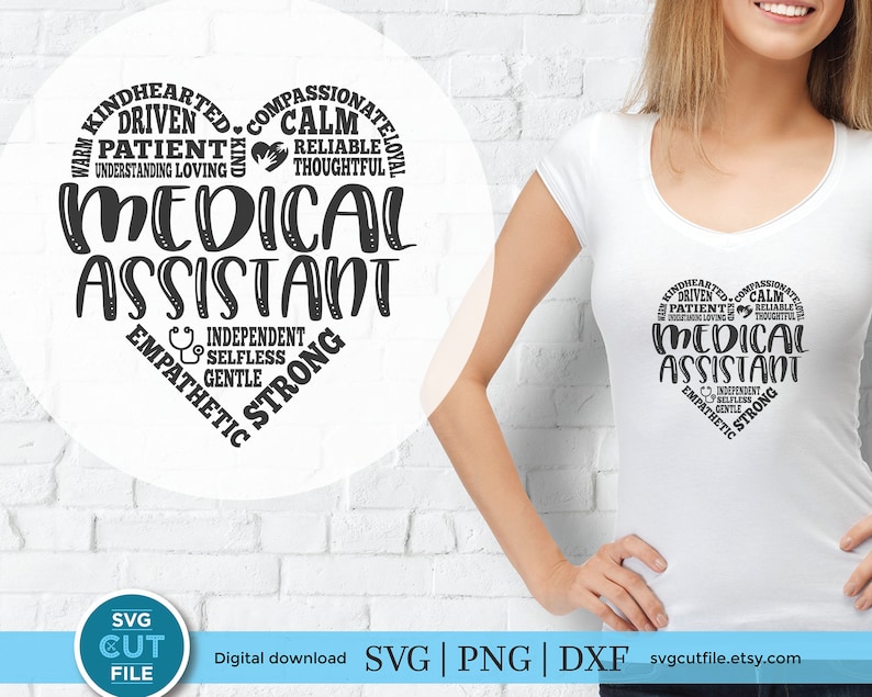 Medical Assistant Svg MA Svg Heart Svg MA Life MA Gift - Etsy