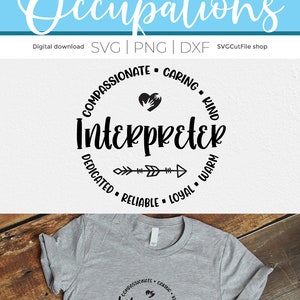 Interpreter Svg, Appreciation, Sign Language, ASL Svg, Interpreter Gift ...